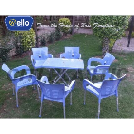 Set of 6 Plastic chairs, Garden indoor/outdoor, Wello by Boss Tree ...
