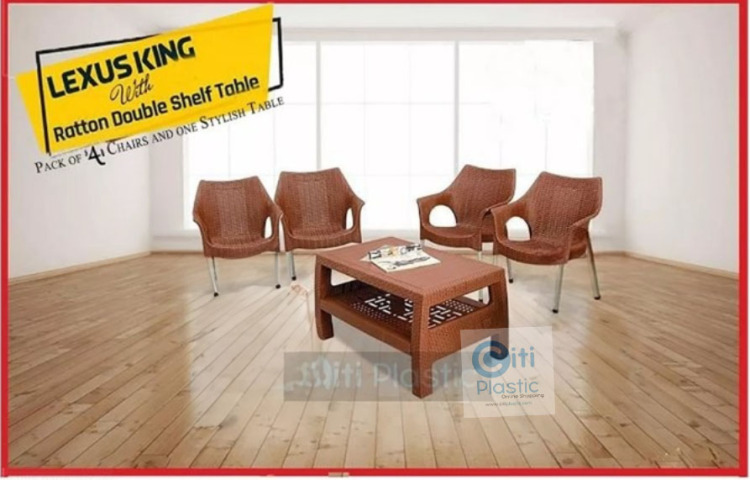 Ratan Plastic Garden indoor/outdoor Chairs & Set of 4 Chairs and ...